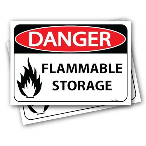 Mua (2 pack) Danger Flammable Storage Cabinet Label, 7 x 10 Size ...