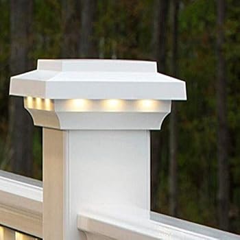 AZEK 5.5" x 5.5" Lighted Island Post Cap - White - - Amazon.com