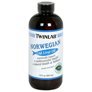 Amazon.com: Twinlab Norwegian Cod Liver Oil, Mint, 12 Fluid Ounce (355 ...