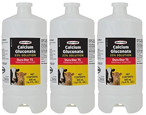 Durvet 3 Pack of Calcium Gluconate 23% Solution, 16.9 Ounces Each ...