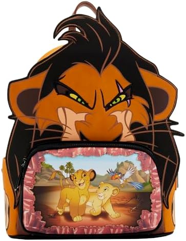 Loungefly Leather Backpack: Disney Lion King Villains Scene Scar, Mini ...