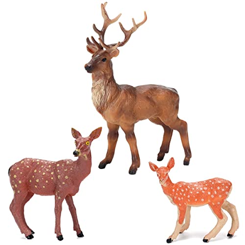 Woodland Animals 10-Piece Figurine Set: Realistic Elk, Wolf, Bear ...