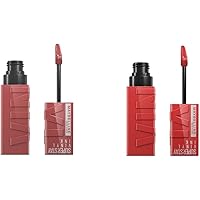 Labial líquido brillante Maybelline Super Stay Vinyl Ink Cheeky + Labial líquido brillante Super ...