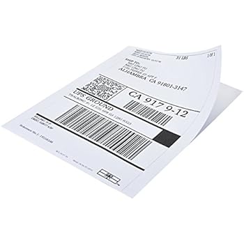 Amazon.com : Perforated 200 Shipping Labels Round Corner 2 Labels Per ...