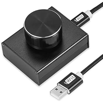 Amazon.com: Mini USB Volume Control Knob Audio Adjuster with 4.9ft USB ...