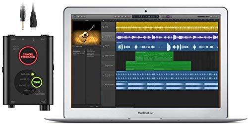 IK Multimedia iRig Acoustic Stage acoustic guitar pickup system with clip-on microphone and belt ...