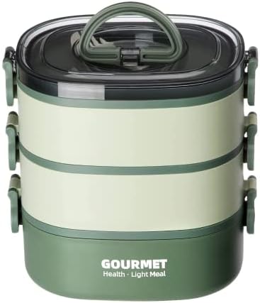 سعر Arabest Bento Lunch Box, BPA-Free Stacking Bento Box, 3-Tier Leak ...