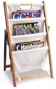 Amazon.com: Floor Magazine Rack - Folding (Natural/White) (23 3/4"H x ...