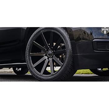 Amazon.com: 24" Inch DUB Shot Calla Gloss Black Wheels & Tire Package ...