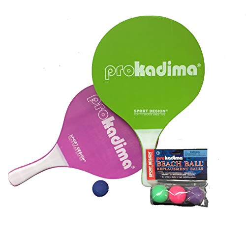 Pickleball Paddle W4W Kadima Beach Paddle Ball Racket Set - Bundle Pack ...