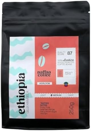 Naffaa Coffee Ethiopia Guji Hambela Single Origin Speciality Coffee Beans - 250 grams, 100% ...