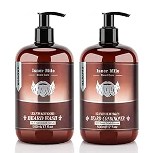 Amazon.com : Beard Wash & Beard Conditioner Set (17oz) Natural ...