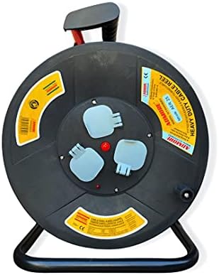 ADMORE ESMA Approved Heavy-Duty Cable Extension Reel - 13A UK Sockets ...