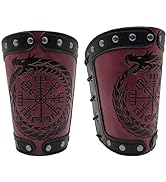 Amazon.com: GelConnie Leather Gauntlet Wristband Medieval Bracers ...