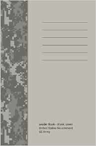 Amazon - Leader Book – Blank, Lined: US Army, United States Government ...