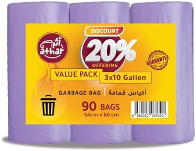 Garbage Bags -Medium -3 Rolls, 90 Bag, 10 Gallon, 54x 60cm price in UAE ...