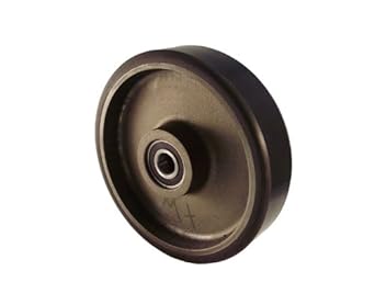 8" x 2" Multiton Pallet Jack Wheel with Bearings, Poly on Cast Iron ...