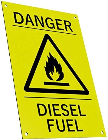 High Visibility Yellow and Black Danger Diesel Fuel Safety Sign – BigaMart