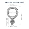 10 Pack M4 Eyebolt with Nut, M4 Screw Eye Bolts with Nuts Stainless ...