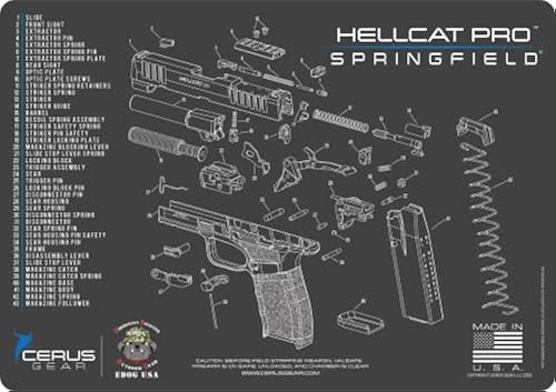 Hellcat Pro Gun Cleaning Mat - Schematic (Exploded View) Diagram ...