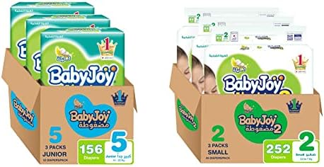 Babyjoy Compressed Diamond Pad Diaper, Mega Pack Junior Size 5, Count ...
