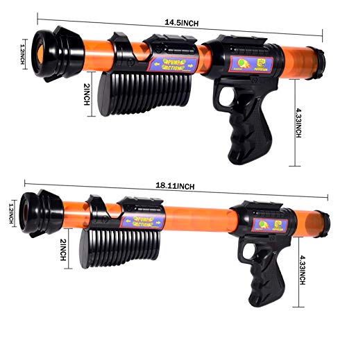 GamePath 2 pcs Power Popper Gun Dual Battle Pack Foam Ball Play Guns ...