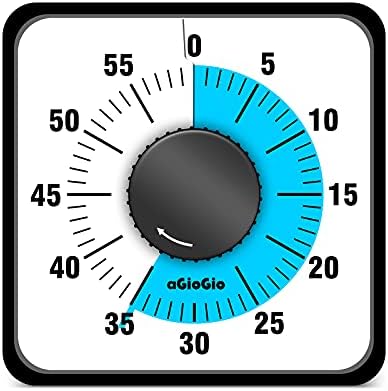 aGIOGIO 60-Minute Visual Countdown Timer,7.5 Inch Oversize Classroom ...