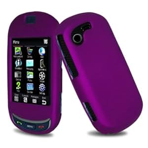 Amazon.com: Dark Purple Rubberized Hard Case Protector for Samsung ...