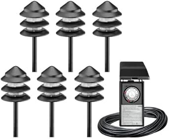 Intermatic LT13606T Malibu Outdoor Tier Light Kit with Six Three-Tier ...