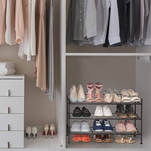Seville Classics Multi Level Shoe Rack Sturdy Freestanding Shelf for ...