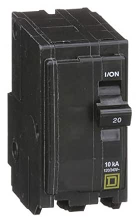 Square D Plug in Circuit Breaker, QO, Number of Poles 2, 20 Amps, 120 ...