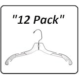Amazon.com: Jeronic 12 Pack Slack Pant Hangers Skirt Hangers With Clips ...