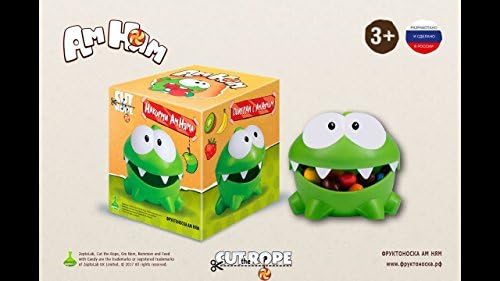 Om Nom СUT THE ROPE PLASTIC TOY Fruit Lunch box -Om Nom open mouth ...