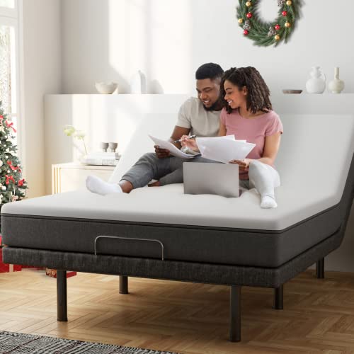 Furgle Full Adjustable Bed Base Frame Ergonomic Adjustable Bed Base ...