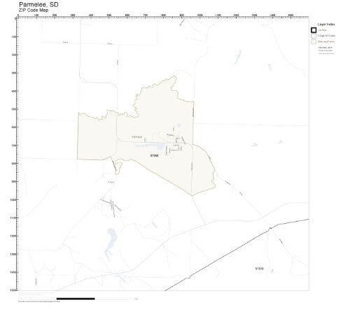 Zip Code Wall Map Of Parmelee Sd Zip Code Map | Desertcart INDIA
