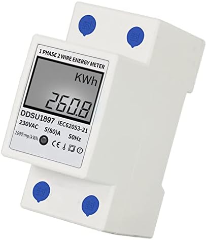 Eacam Energy Meter, Digital Electric Energy Meter, Single Phase DIN ...