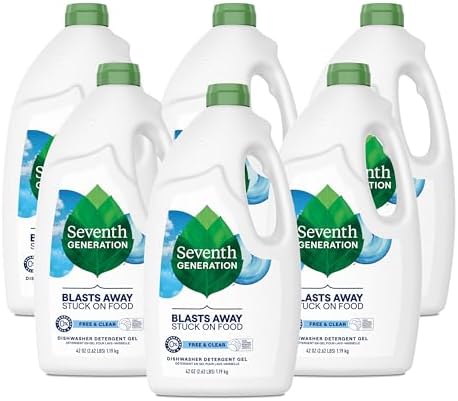 Seventh Generation Dishwasher Detergent Gel Soap, Free & Clear, 42 oz ...