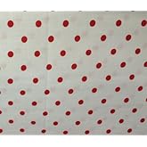 Amazon.com: Small Polka Dot Poly Cotton White Dots on Red 58 Inch ...