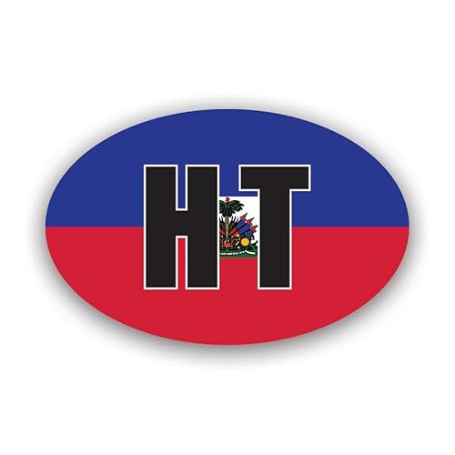 Haiti Oval Sticker - Decal - American Made - UV Protected Haitian Flag ...