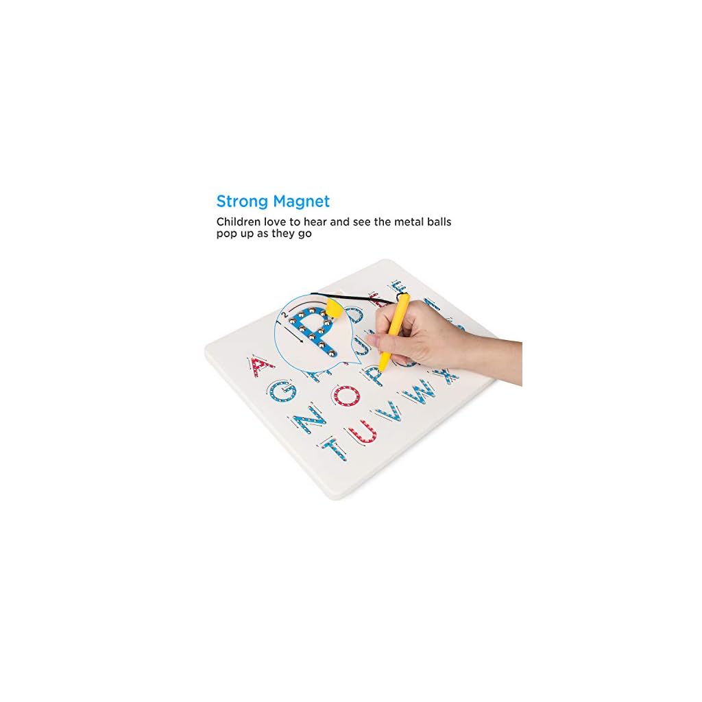 GAMENOTE Double Sided Magnetic Letter Board - 2 in 1 Alphabet Magnets ...