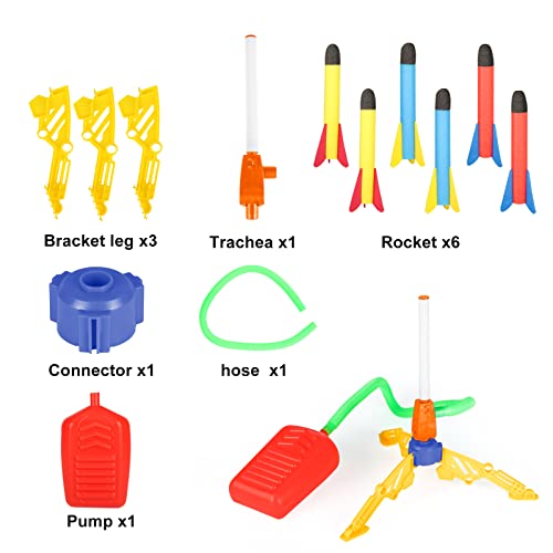 FUTOLIK Toy Rocket Launcher for Kids Shoots Up to 120 Feets with Sturdy ...