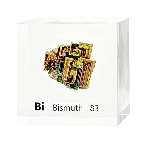 Bismuth Metal in 50mm (2x2in) Acrylic Cube for Element Collection ...