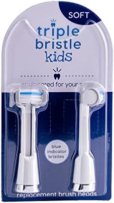 Triple Bristle Kids Sonic Toothbrush Replacement Heads | Patented 3 ...