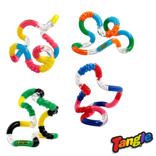 Tangle Jr. Textured 4-Pack Genuine Tangle Toys Fidget Pack - Textured ...