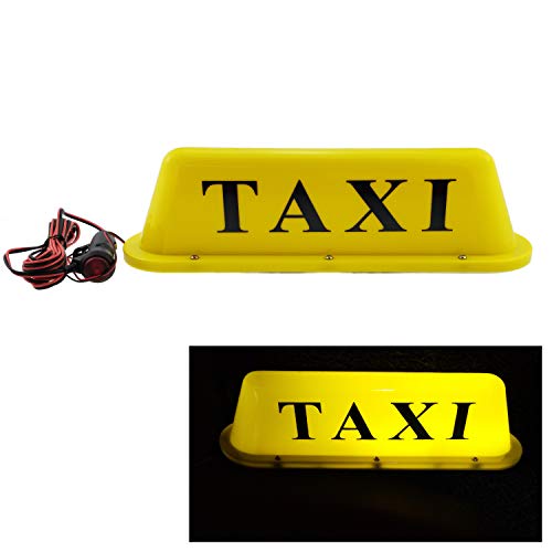 Keehui Yellow Shell withTaxi Sign and Magnetic Base,12VDome Light,Taxi ...