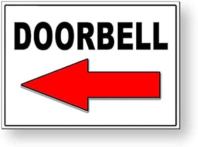 Toll2452 - Señal metálica para timbre (flecha, izquierda): Amazon.es: Hogar