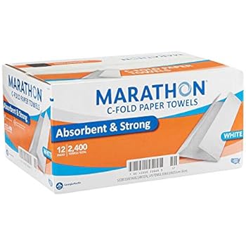 Amazon.com: Marathon Absorbent 2-Ply C-Fold Paper Towels - 12 Pack ...