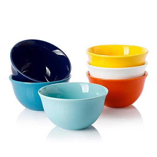 Sweese 122.002 Porcelain Bouillon Cups - 8 Ounce Dessert Bowls - Set of ...