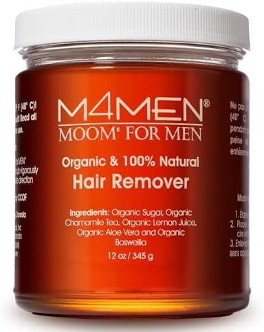 MOOM Organic Hair Removal Sugar Wax for Men with Aloe Vera & Chamomile ...