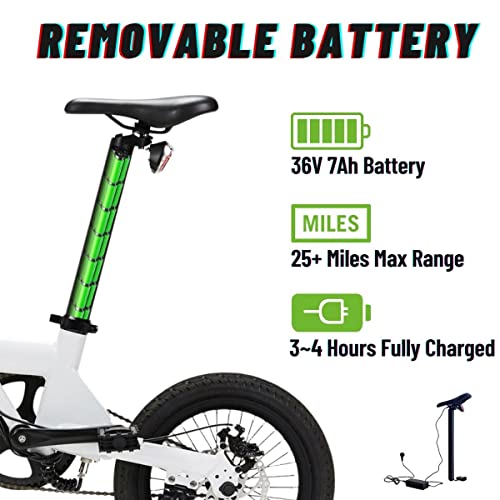 QUALISPORTS Nemo Folding Electric Bike Urban Ebike Women Men Adults ...